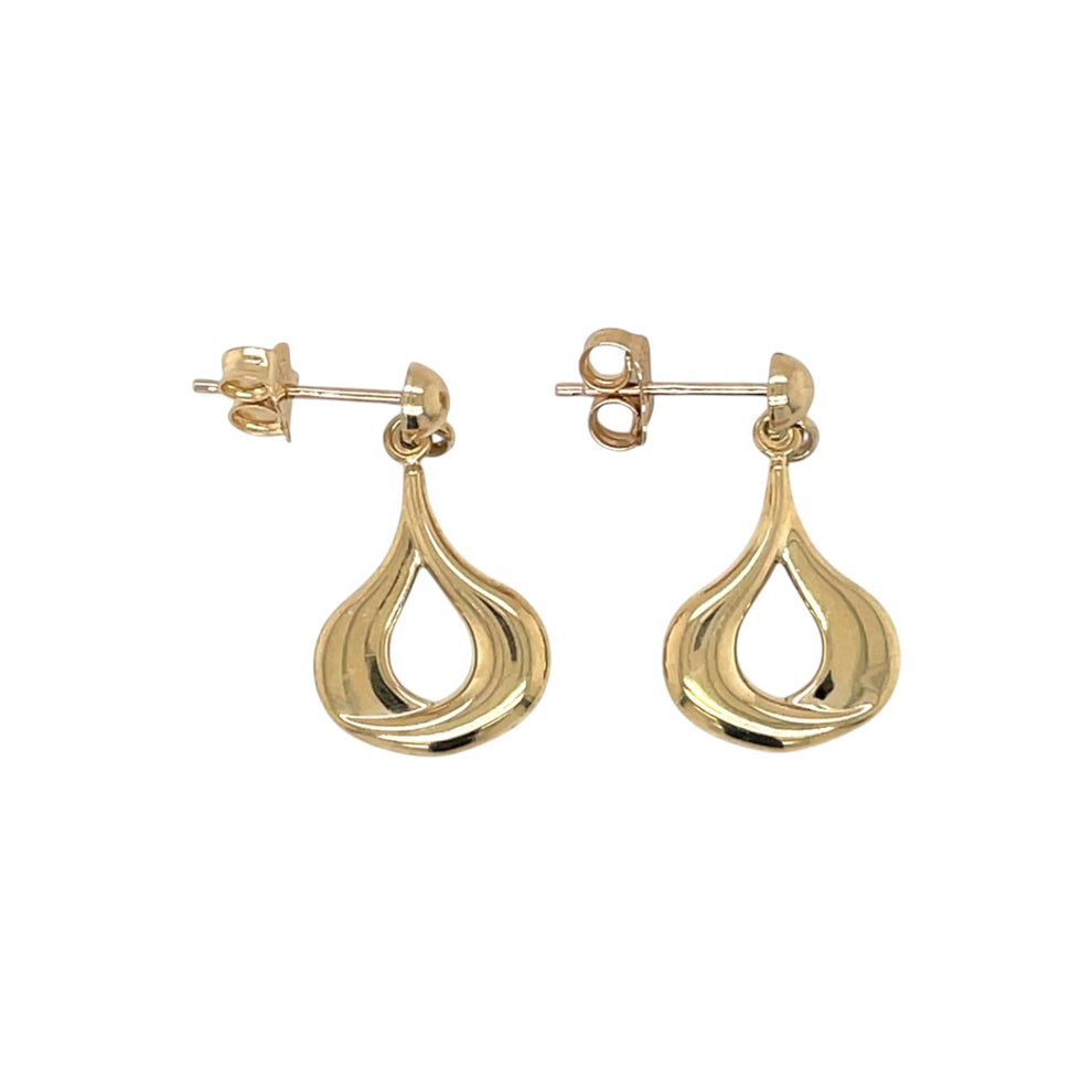 9ct Yellow Gold Wide Pear Drop Earrings – Walter Bull & Son